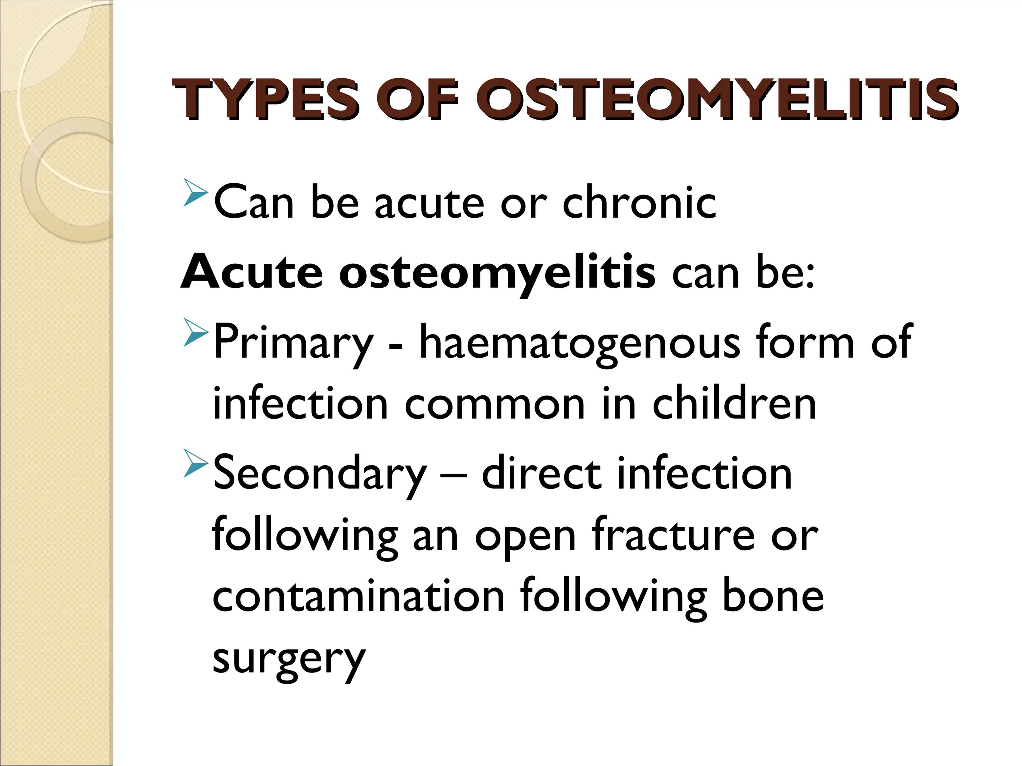 OSTEOMYELITIS surgery and surgical nursing.ppt