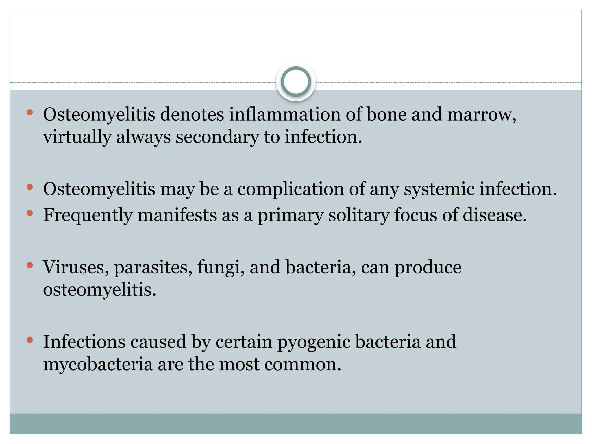 OSTEOMYELITIS Pathology from robbins and harshmohan | PPTX