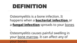OSTEOMYELITIS PPT PRESENTATION BY REKHANJALI GUPTA | PPTX