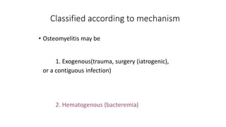 Osteomyelitis ppt for healthcare students | PPTX