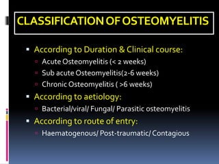 Osteomyelitis & its management | PPT