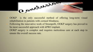 Osteo odonto kerato prosthesis | PDF | Eye and Vision Conditions ...