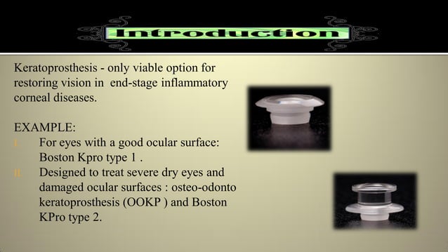 Osteo odonto kerato prosthesis | PDF | Eye and Vision Conditions ...