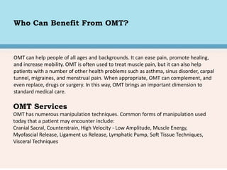 Osteopathic manipulation treatment | PDF | Physical Therapy | Wellness