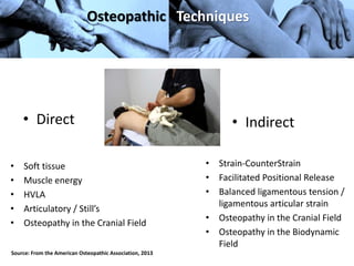 Osteopathic manipulative therapy (om th) revisited 2014 extremities | PPTX