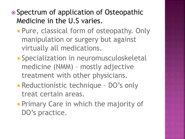 Osteopathic medicine | PPT