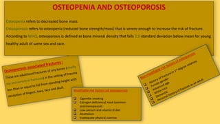 Osteopenia and osteoporosis | PPTX