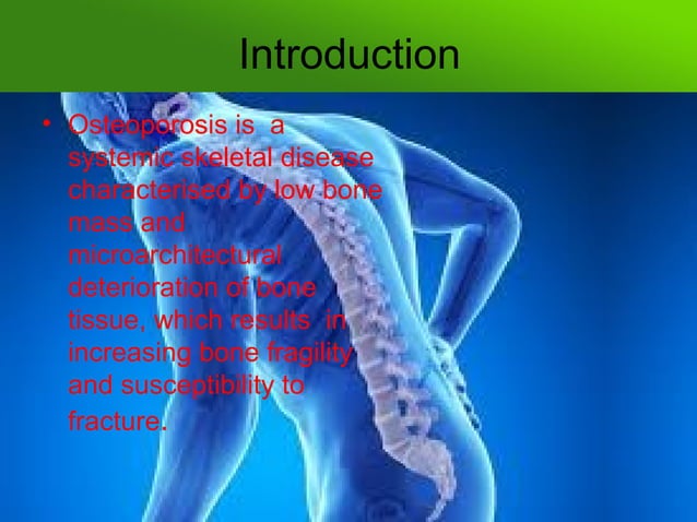 Osteoporosis diet and control | PPT | Bone and Joint Conditions | Diseases and Conditions