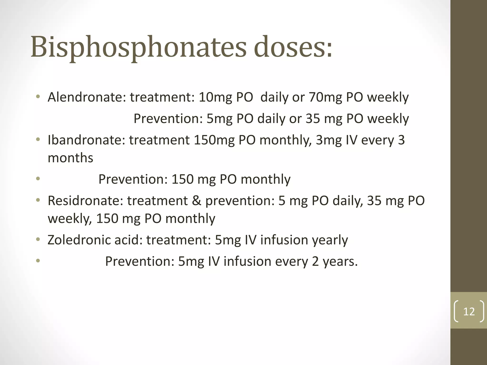 Osteoporosis - Pharmacotherapy | PPTX