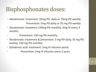 Osteoporosis - Pharmacotherapy | PPTX
