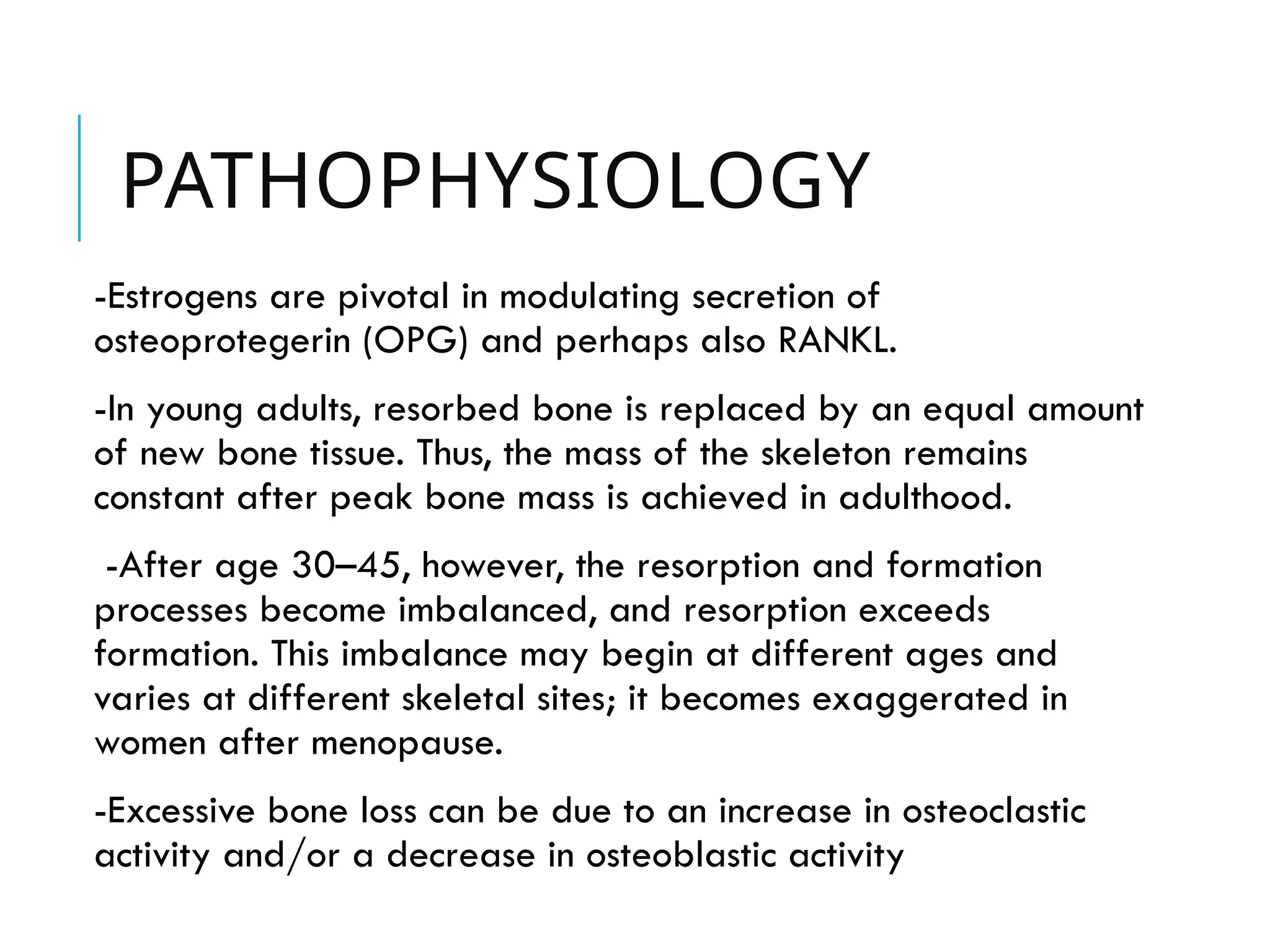 Osteoporosis a brief summary of bone metabolism | PPTX