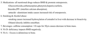 OSTEOPOROSIS definition, risk factors, etiology | PPTX
