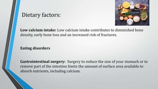 Osteoporosis clinical picture risk factors and treatment | PPTX