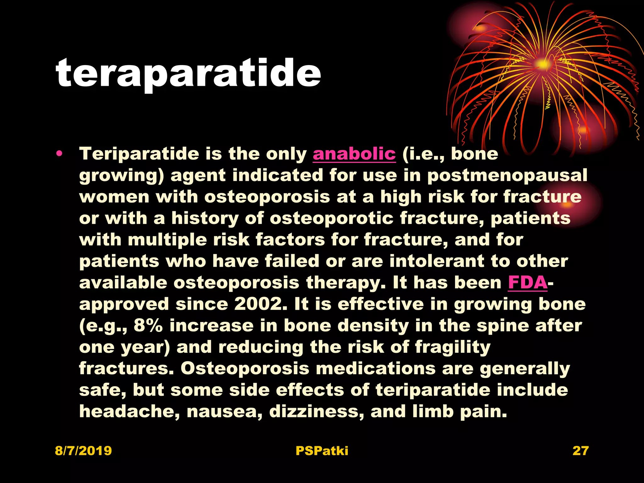 Osteoporosis and teriparatide | PPTX