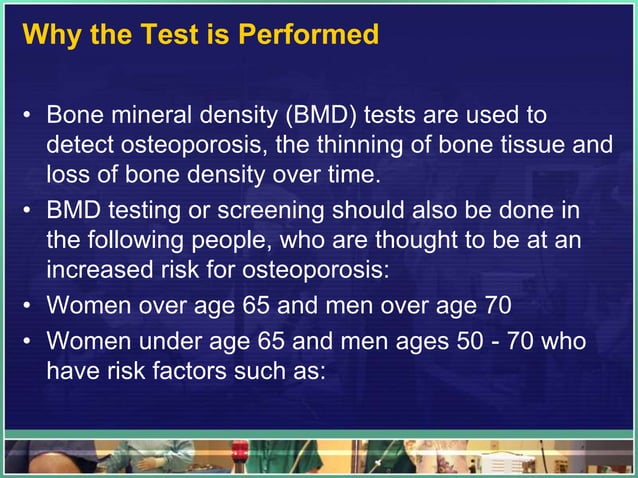 Osteoporosis & BMD Test | PPTX