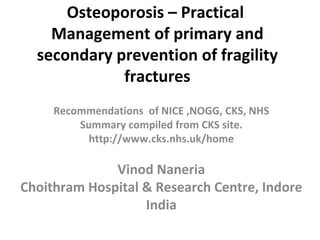 Osteoporosis practical management 2011 | PPT