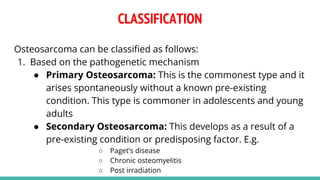 Osteosarcoma (carcinoma of the bone)-1.pptx | Free Download