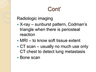 Osteosarcoma | PPTX