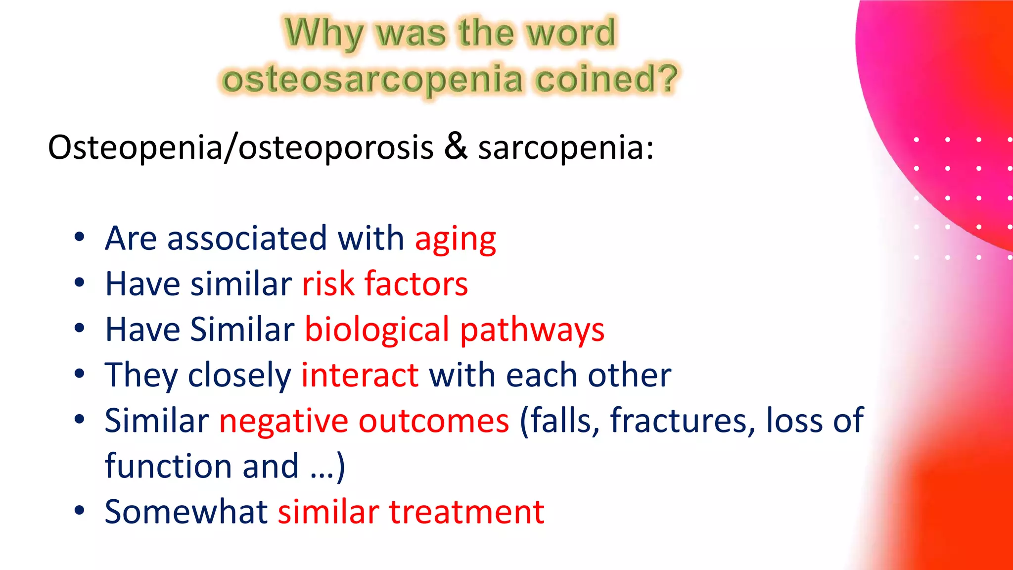 Osteosarcopenia | PPTX