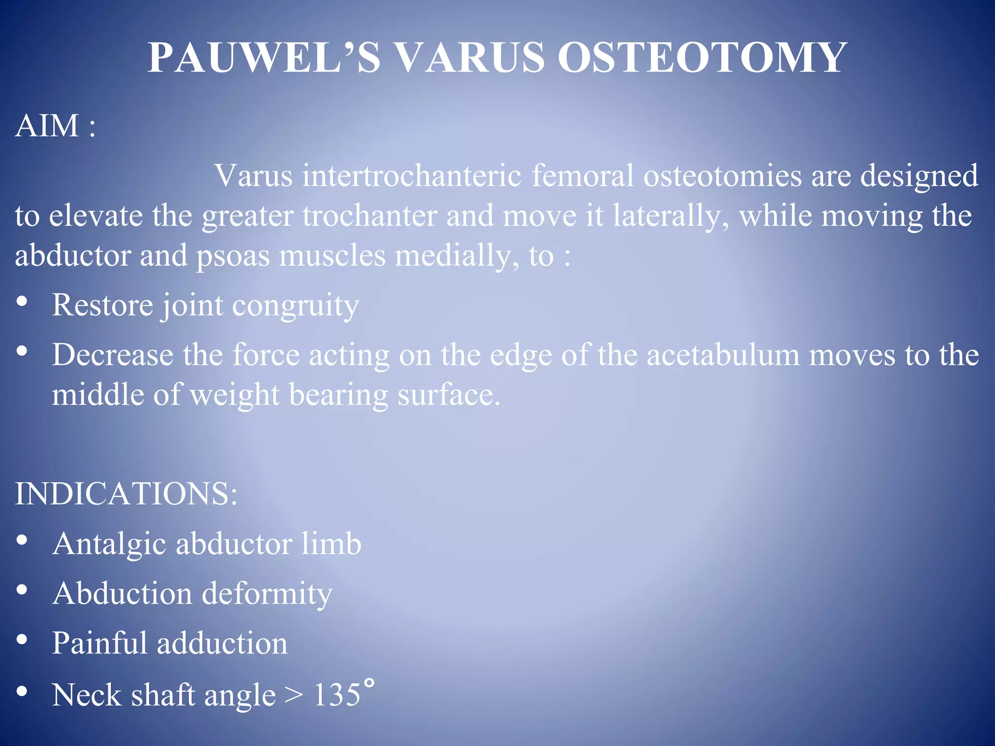 Osteotomies around the hip | PPTX