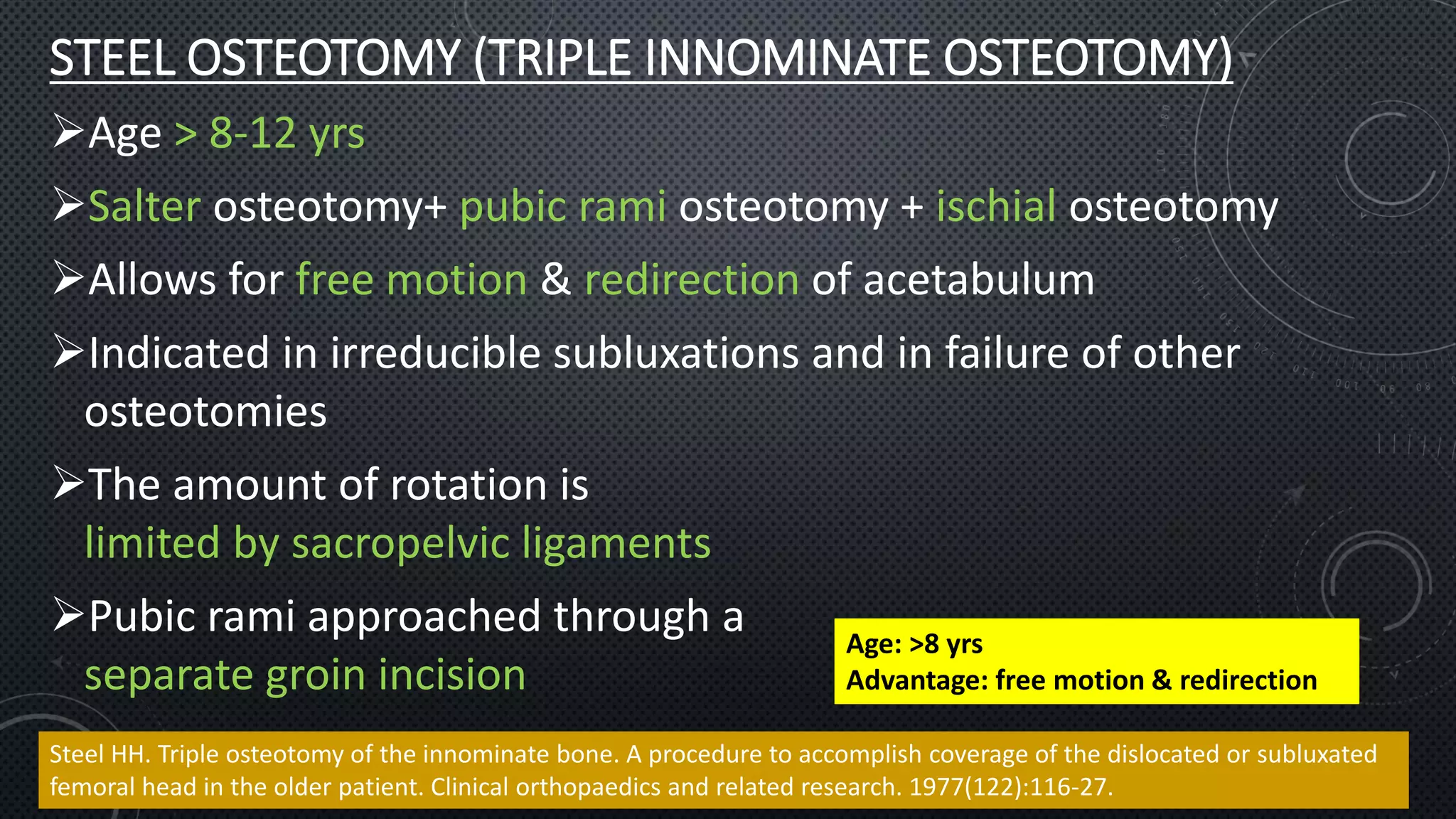 Osteotomies around the hip in DDH | PPTX