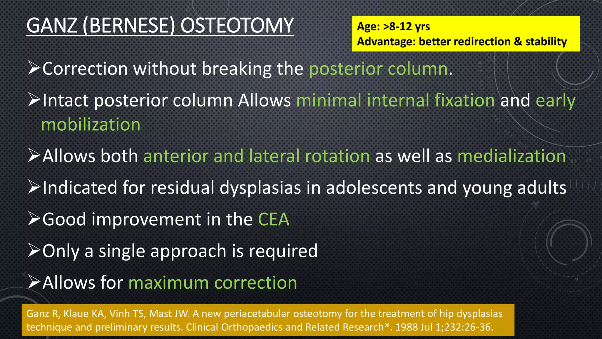 Osteotomies around the hip in DDH | PPTX