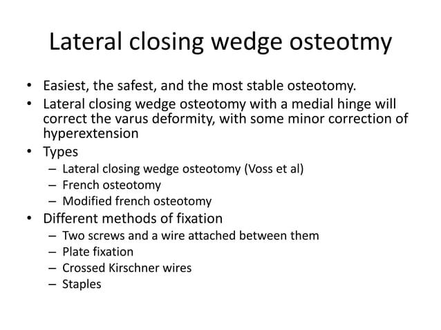 Osteotomy around elbow | PPTX | Death, Injury, or Military Conflict ...
