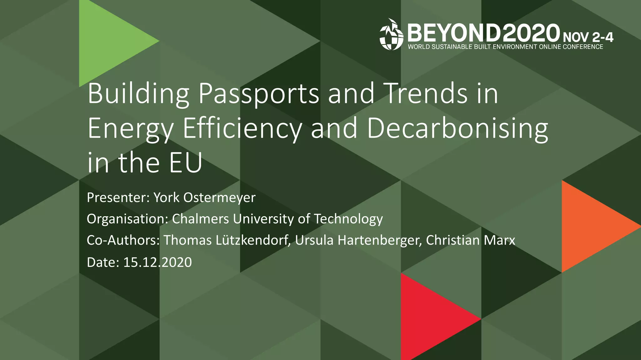 Building Passports and Trends in Energy Efficiency and Decarbonising in ...