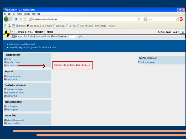 working flow of Testlink1.7 | PPT