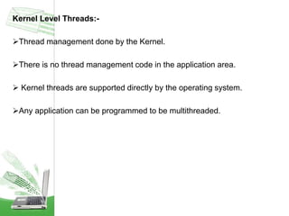 Thread (Operating System) | PPTX