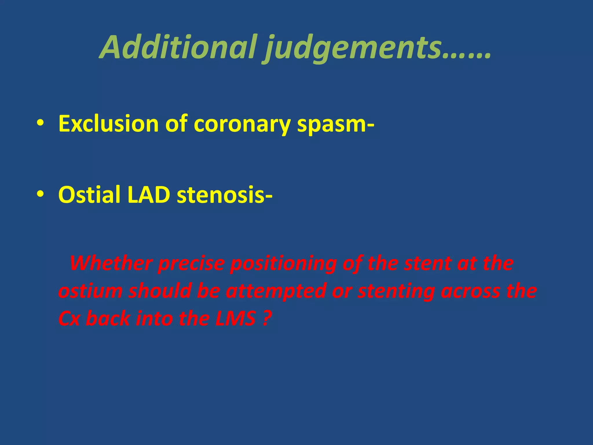 Coronary Ostial stenting techniques:Current status | PPTX