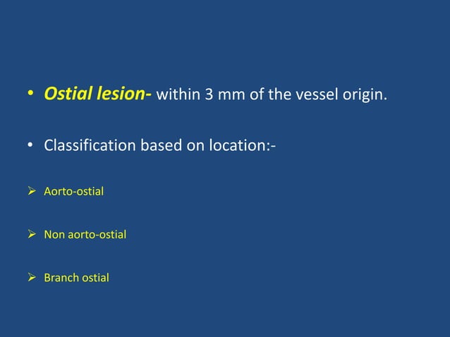 Coronary Ostial stenting techniques:Current status | PPTX | Heart and ...