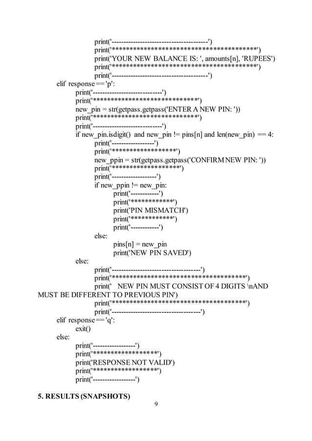 Atm Simulation Mini Project Using Python Programming Language