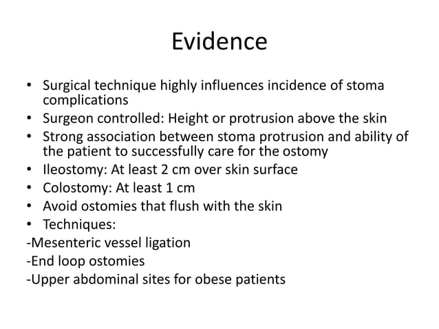 Surgical COnsiderations of Ostomy Creation | PPT