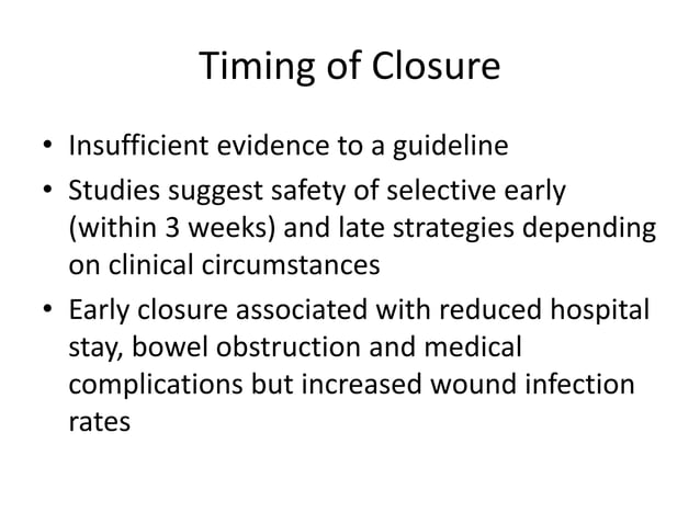 Surgical COnsiderations of Ostomy Creation | PPT