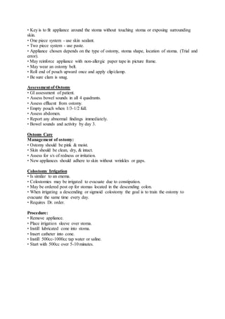 Ostomy/stoma care | DOCX