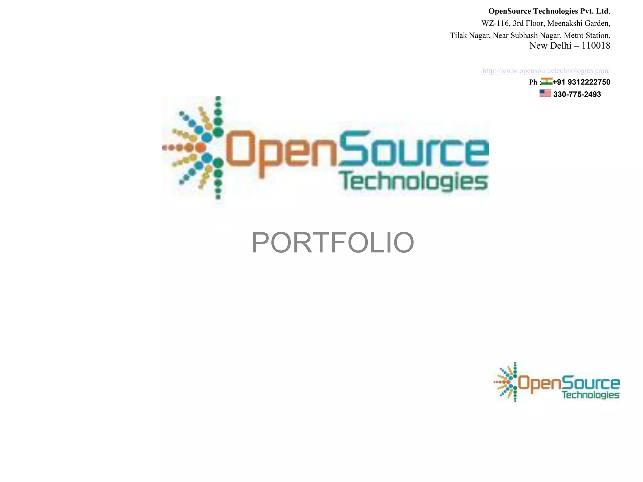 OpenSource Technologies Portfolio | PPT