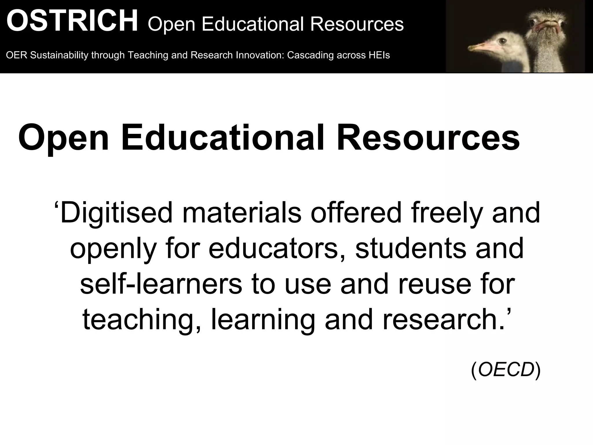 OSTRICH OER Project | PPT