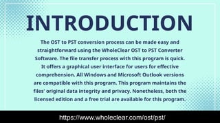 Conversion of Outlook OST file To PST forat.pptx