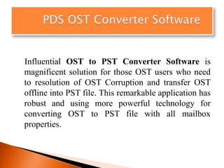 Ost to pst converter | PPTX