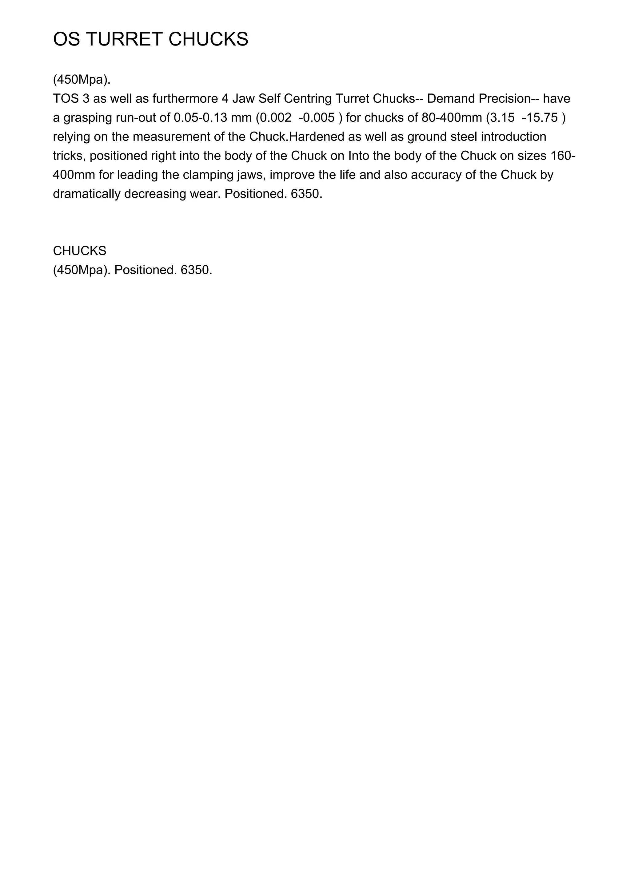 OS TURRET CHUCKS | PDF