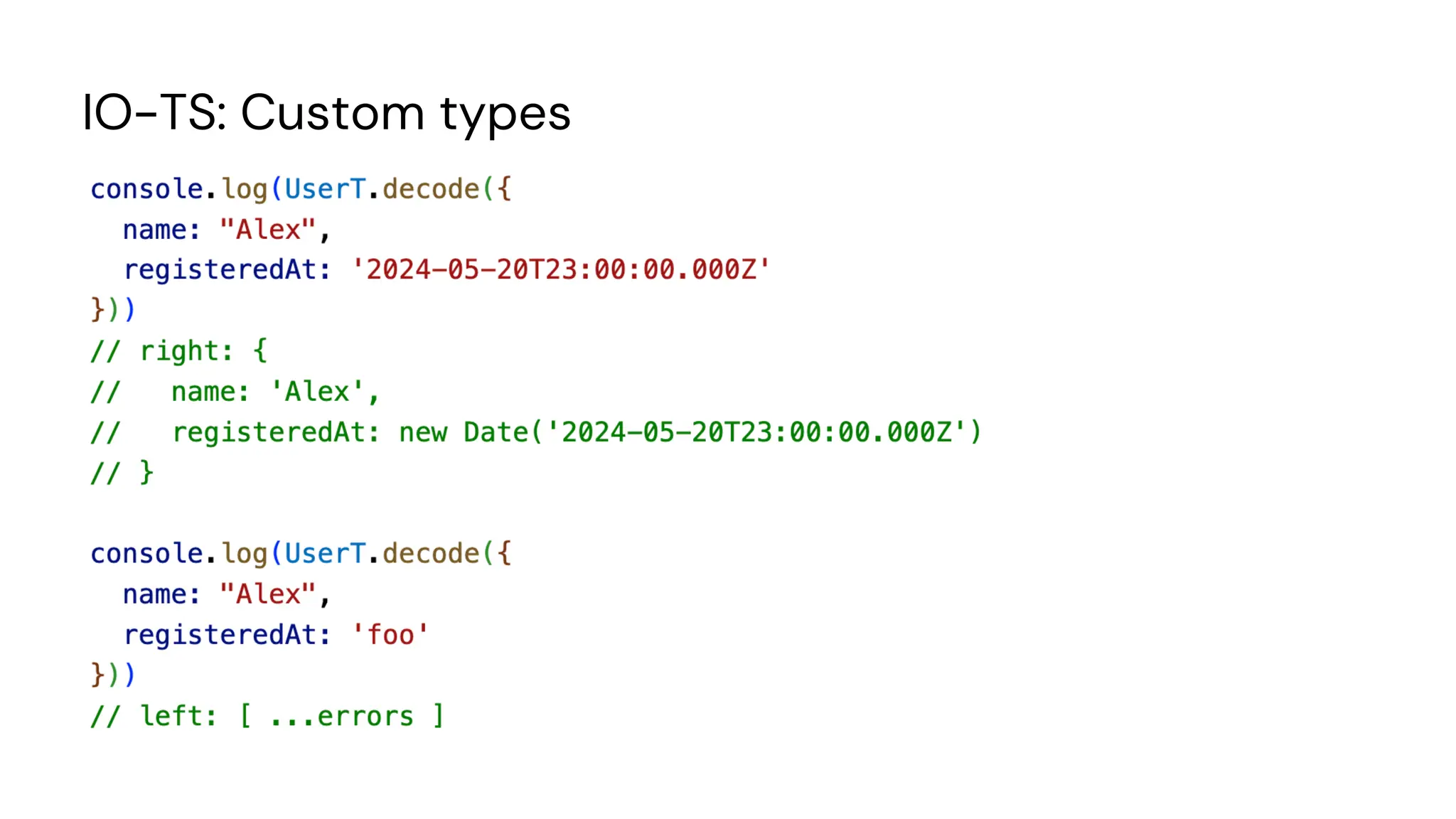 Objects Validation And Comparison Using Runtime Types Io Ts