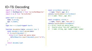 "Objects validation and comparison using runtime types (io-ts ...