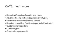 "Objects validation and comparison using runtime types (io-ts ...