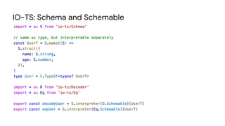 "Objects validation and comparison using runtime types (io-ts ...