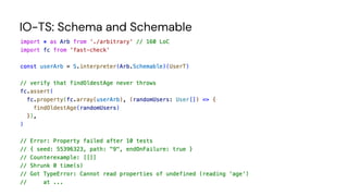 "Objects validation and comparison using runtime types (io-ts ...