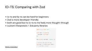 "Objects validation and comparison using runtime types (io-ts ...