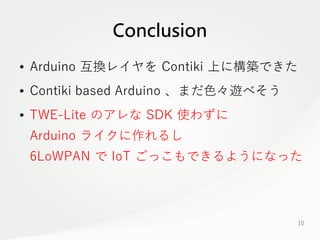 Arduino compatible layer (with 6LoWPAN) on Contiki | PDF | Technology & Computing