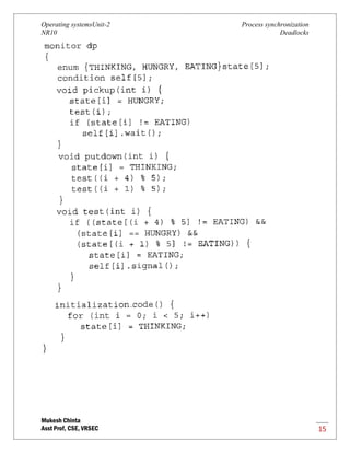 Operating Systems - Process Synchronization and Deadlocks | PDF | Operating Systems | Computer ...