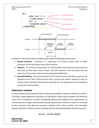 Operating Systems - Process Synchronization and Deadlocks | PDF